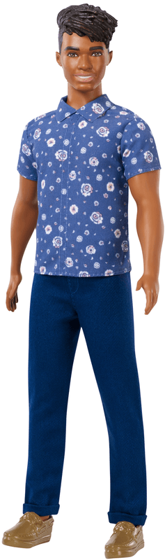 Barbie Fashion Doll & Beauty Ken Camisa Flores Azul - Juguetron