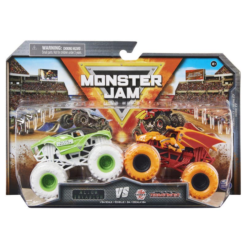 Monster Jam 2 Pack Alien vs Dragonoid - Juguetron
