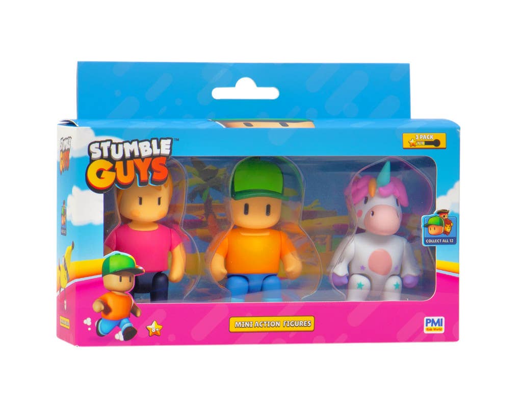 Stumble Guys - 3pack figuras 3": Ms. Stumble, Mr. Stumble y Sprinkles ...
