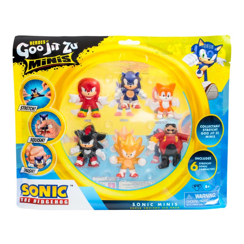 Sonic 3 la Película 6 Pack Figura Elásticas - Juguetron