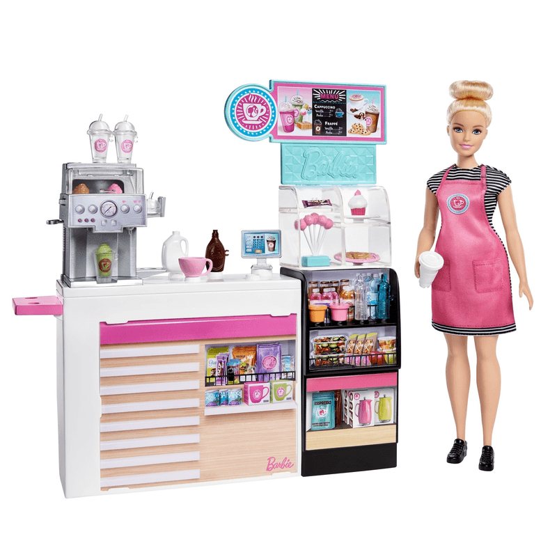 Barbie Set de Cafetería incluye Barbie BarTender - Juguetron