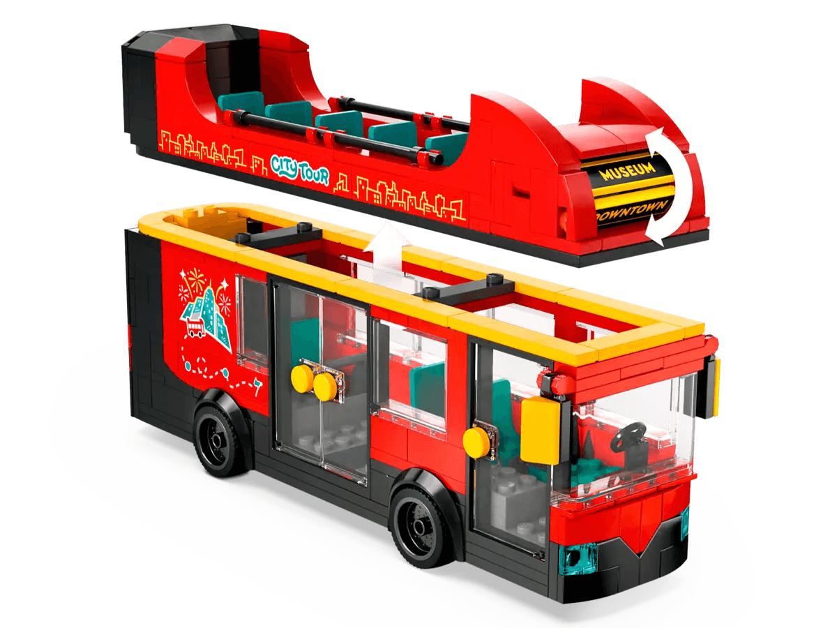 LEGO City Great Vehicles Autobús Turístico Rojo de Dos Plantas 60407 ...