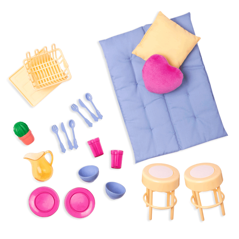 Our Generation Set de Juego Camper Rosa con Accesorios - Juguetron