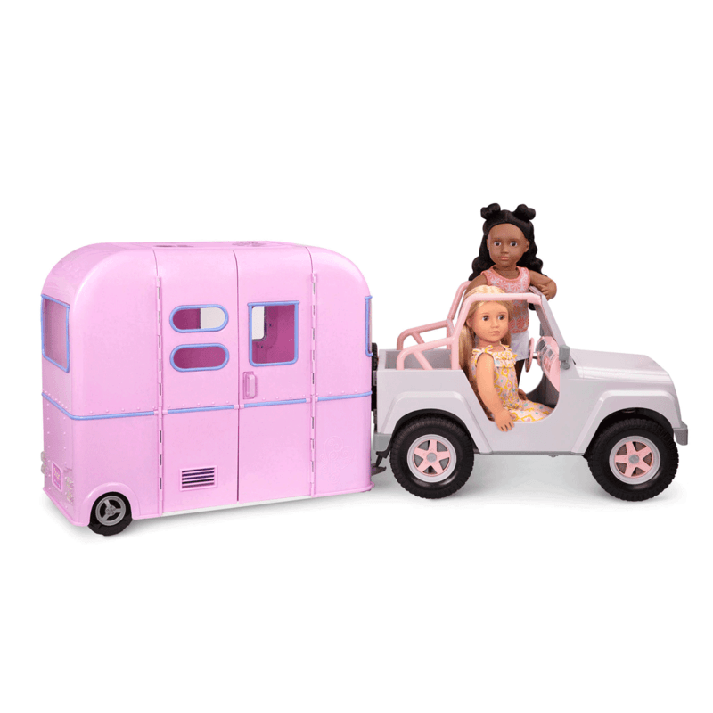 Our Generation Set de Juego Camper Rosa con Accesorios - Juguetron
