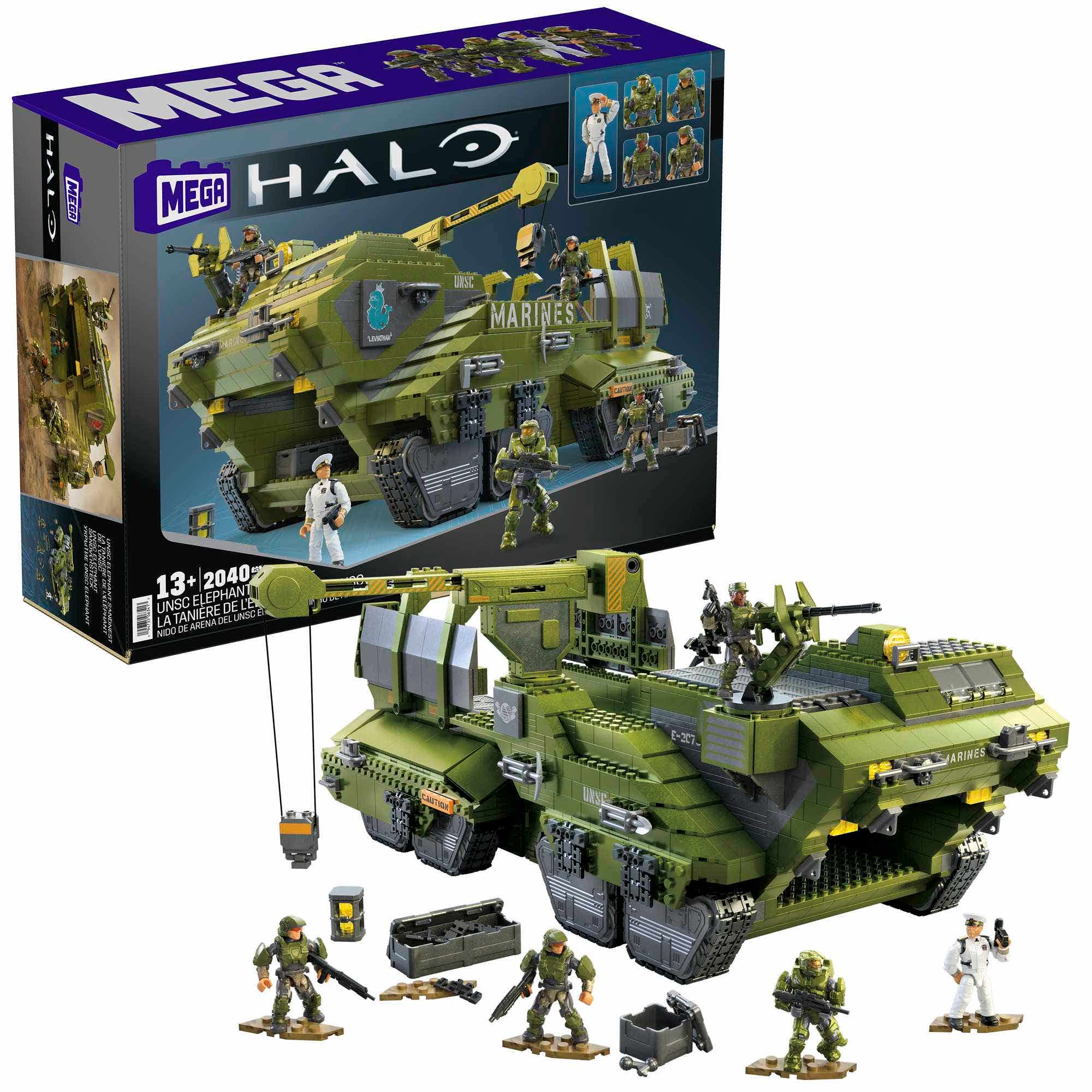 Halo Elephant Sandnest Mega Construx incluye 4 Figuras con Armadura de ...
