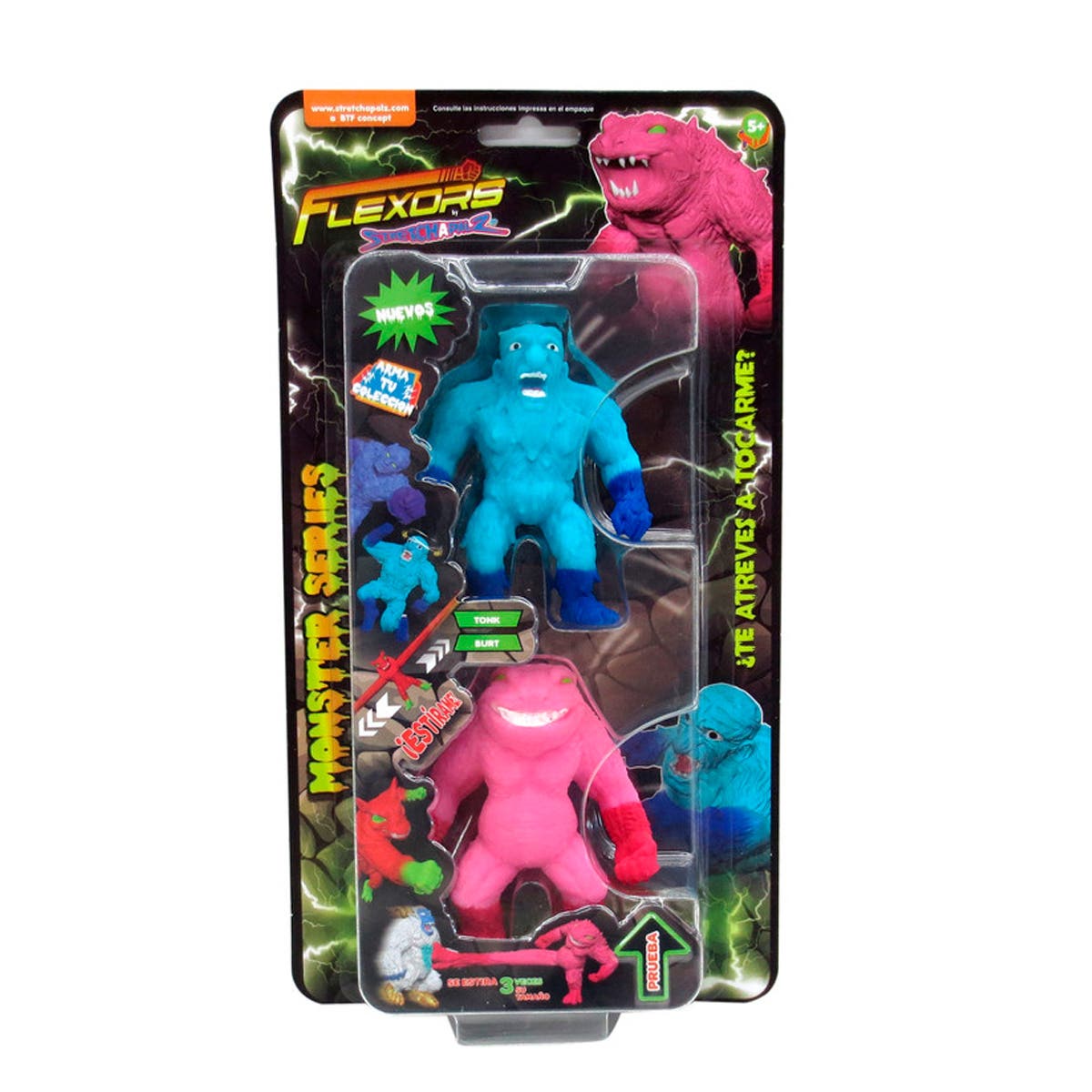 Flexors Monsters Mini 2 Pack Tonk y Burt Muñeco Elástico - Juguetron
