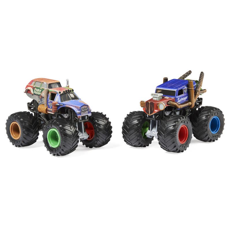 Monster Jam 2 Pack Salvager vs Double Decker - Juguetron