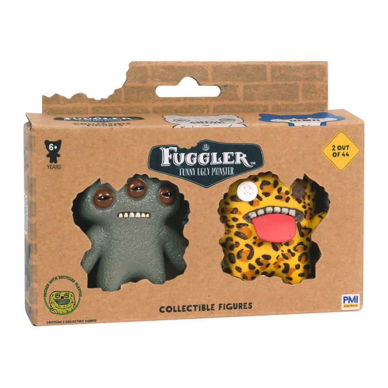 Fuggler Collectible 2 pack Alien Brown & Oogah Leopard FUG01000 - Juguetron