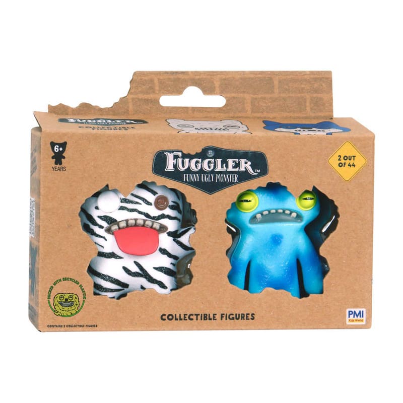Fuggler Collectible 2 pack Ooga Zebra & Wide Eyed Blue FUG01000 - Juguetron
