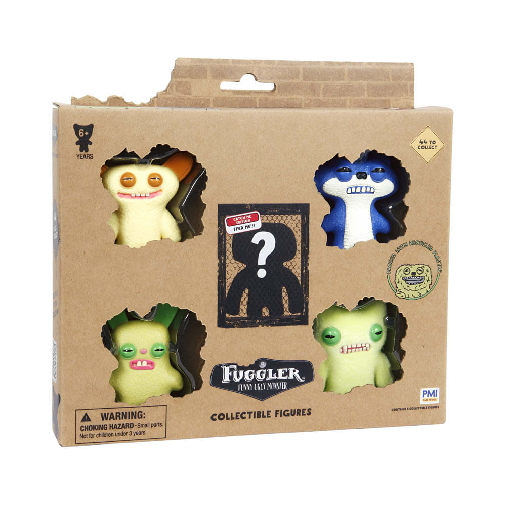 Fuggler collectible 5 pack Grin Yellow, Rabbit Green, Fox Blue, Munch ...