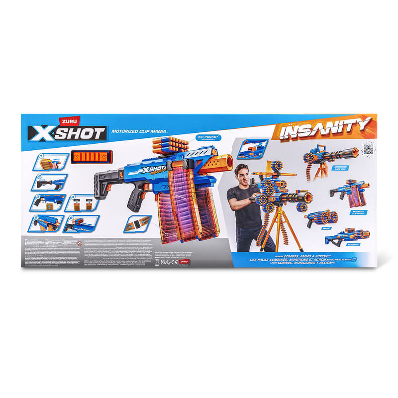 XSHOT Insanity Motorized Clip Mania - Juguetron