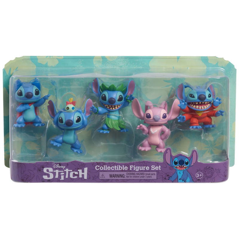 Stitch 5 Pack Collectible Figure Set - Juguetron