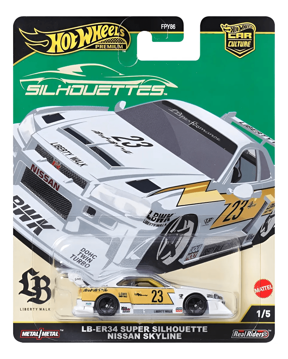 Hot Wheels Premium: Lb-er34 Super Silhouette Nissan Skyline FPY86 ...
