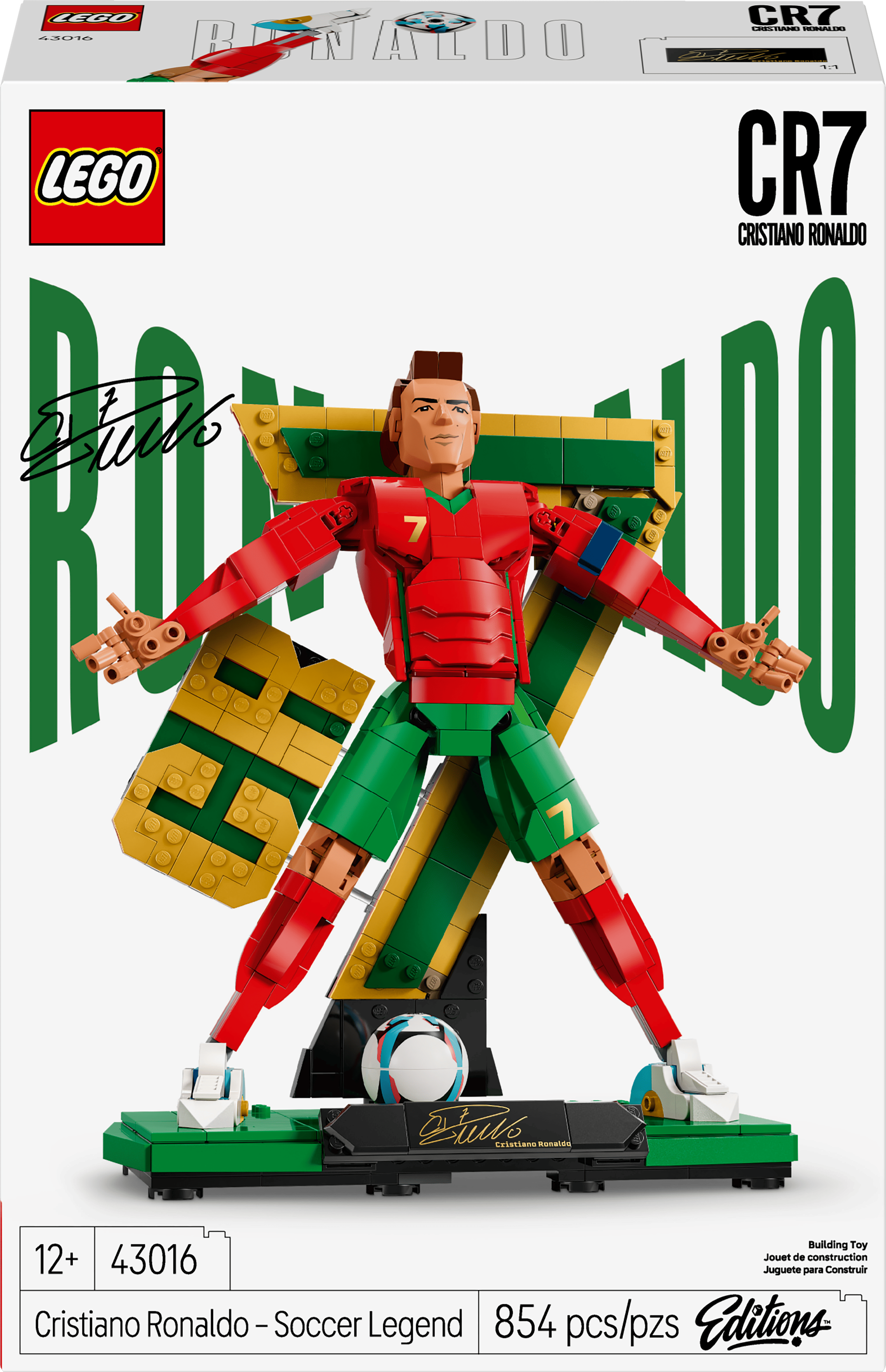 LEGO Editions Sports Cristiano Ronaldo: Leyenda del Futbol 43016 ...